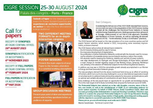 CIGRE Session 2024 - Call for papers | ELECTRA